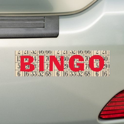 Bingo Card Bumper Sticker | Zazzle