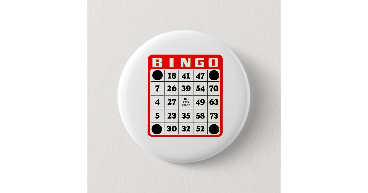 Bingo Card Button | Zazzle