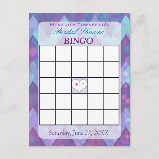 Bingo Card | Purple Chevron | Zazzle.com