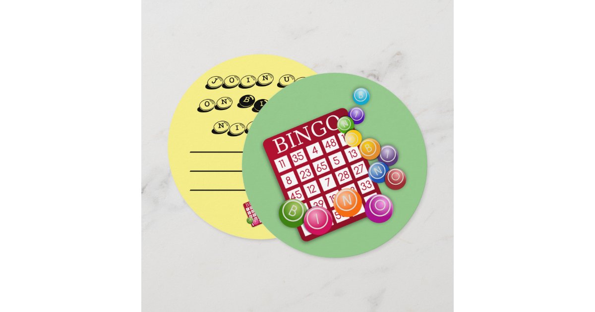 BINGO Card with BINGO Balls | Zazzle