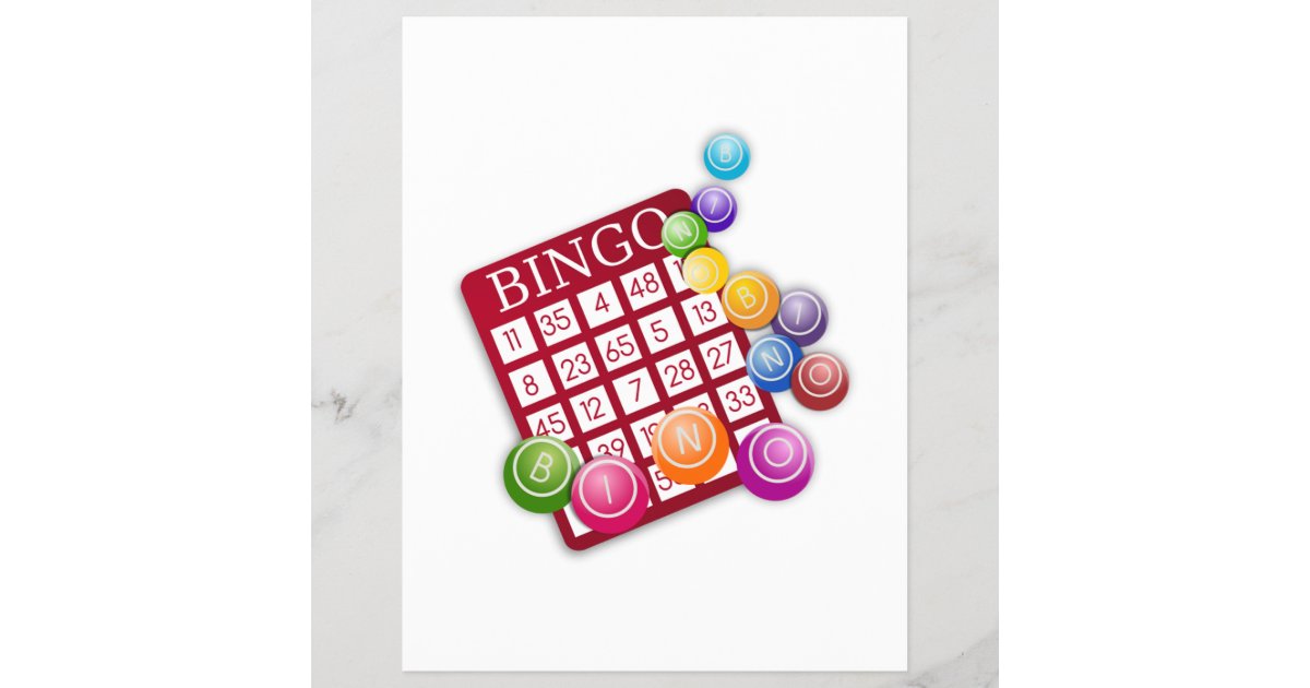 BINGO Card with BINGO Balls | Zazzle
