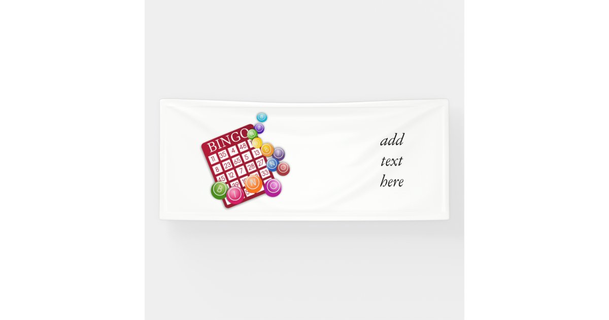 BINGO Card with BINGO Balls Banner | Zazzle