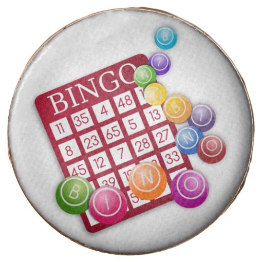 BINGO Card with BINGO Balls Chocolate Covered Oreo | Zazzle