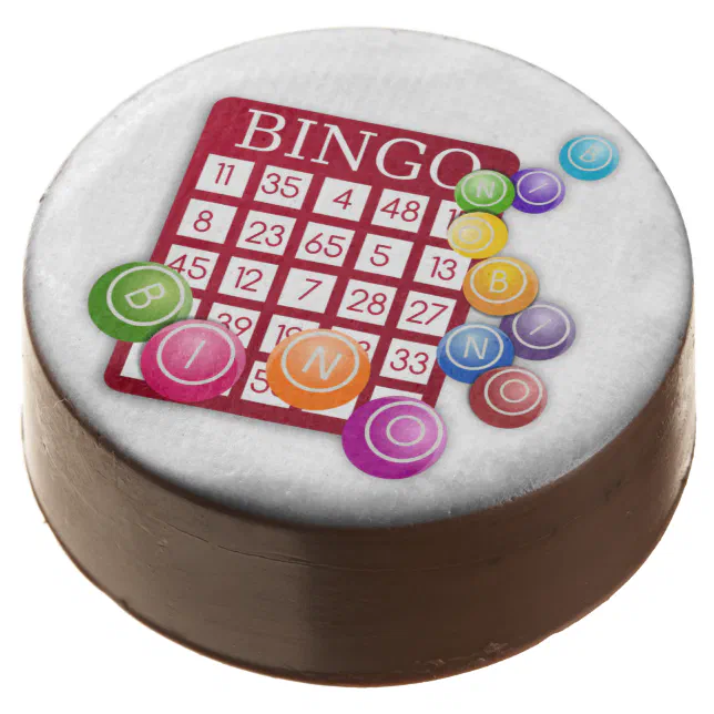 BINGO Card with BINGO Balls Chocolate Covered Oreo | Zazzle
