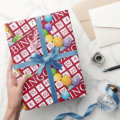Bingo Cards And Bingo Balls Large Print Wrapping Paper | Zazzle