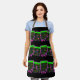 Bingo Cards And Markers Neon Colors on Black Apron | Zazzle