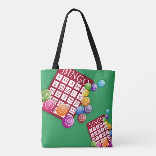 Bingo Cards And Markers Print Tote Bag | Zazzle