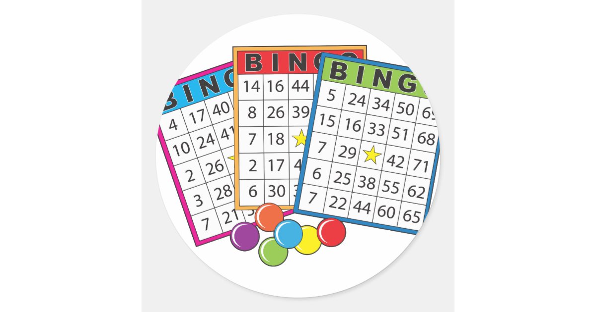 Bingo Cards Classic Round Sticker | Zazzle