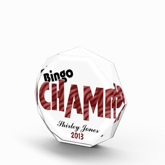 Bingo Champ Champion Vegas Style Award | Zazzle.com