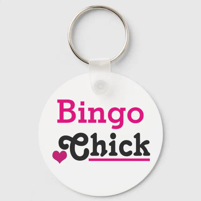 Bingo Chick Keychain | Zazzle