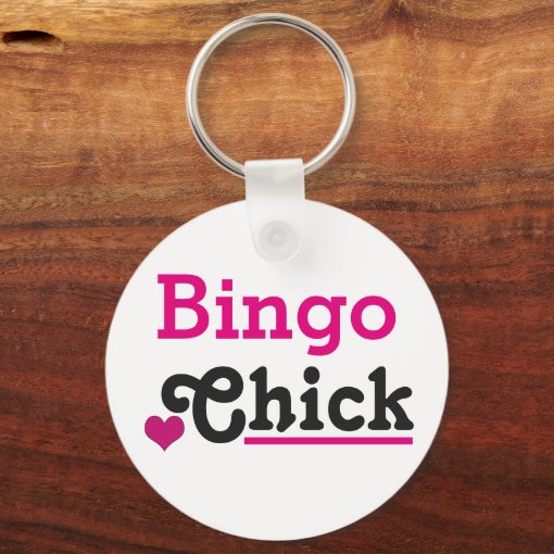 Bingo Chick Keychain | Zazzle