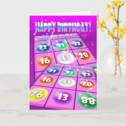 Bingo Crazy Birthday Card | Zazzle