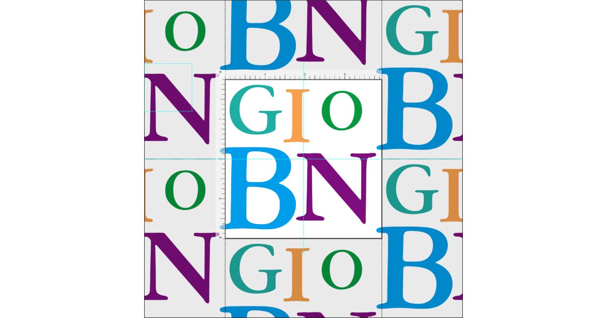 Bingo Fabric | Zazzle