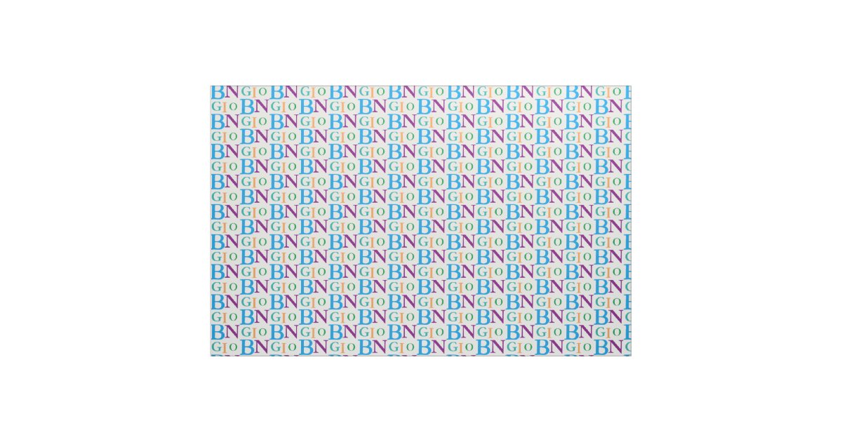 Bingo Fabric | Zazzle