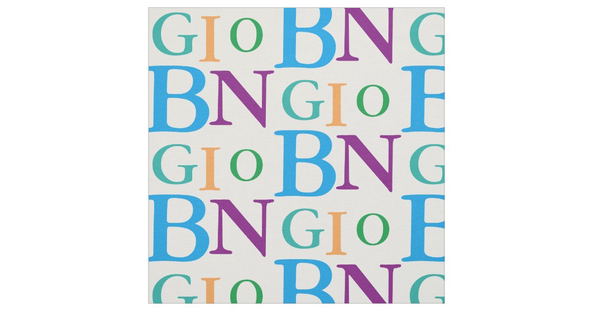 Bingo Fabric | Zazzle