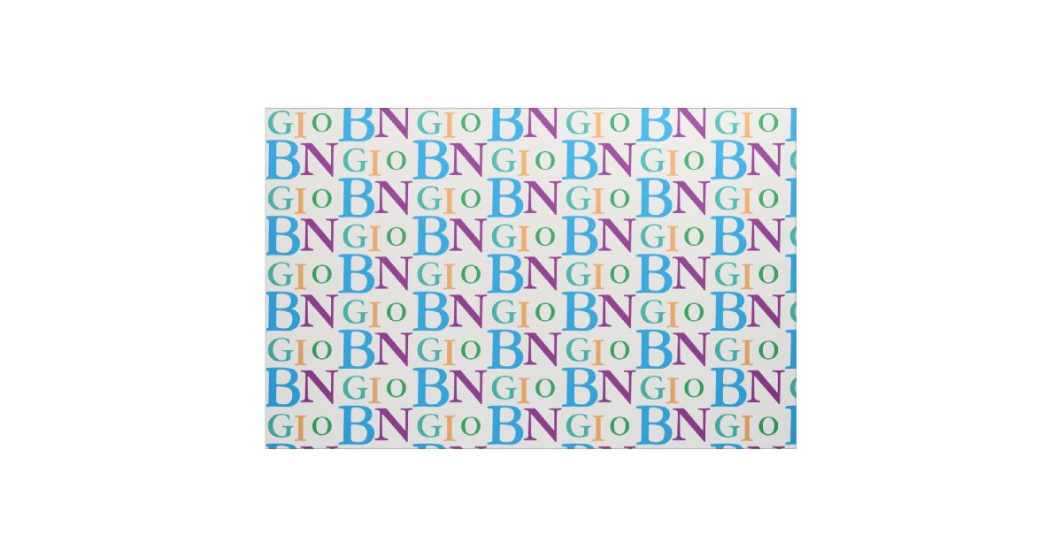 Bingo Fabric | Zazzle