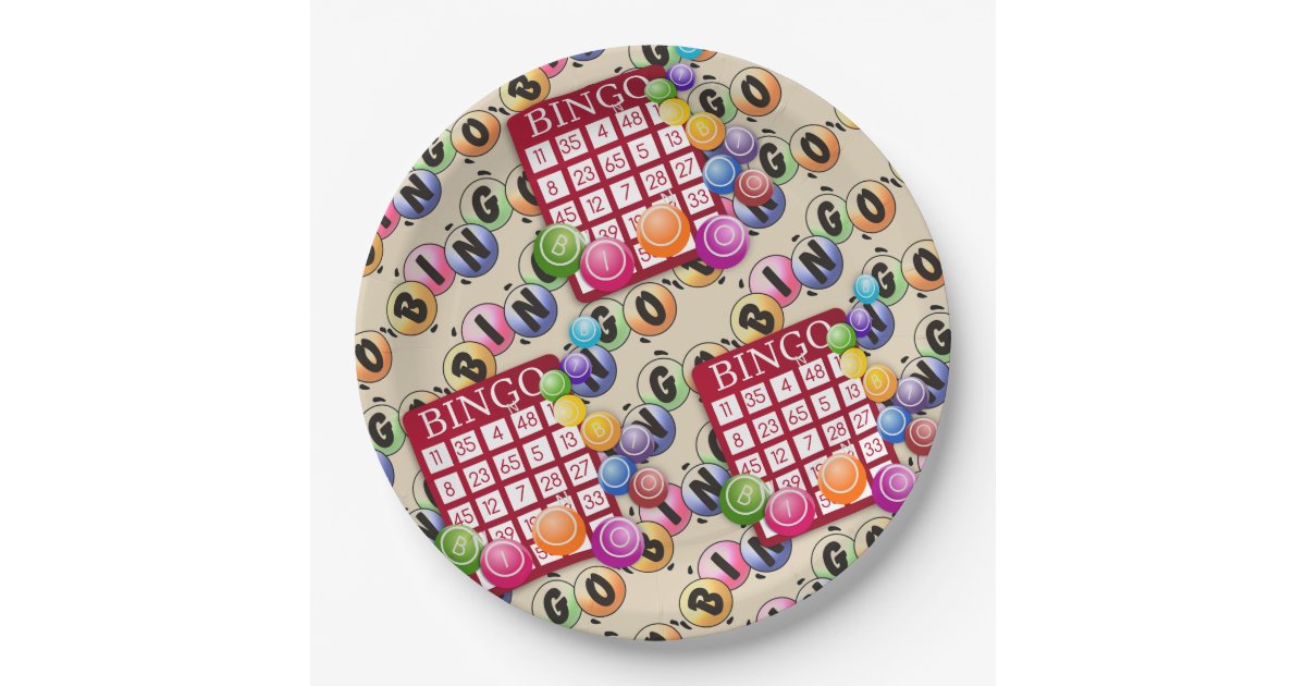 Bingo Fun Paper Plates | Zazzle
