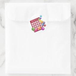 Bingo Game Classic Round Sticker | Zazzle
