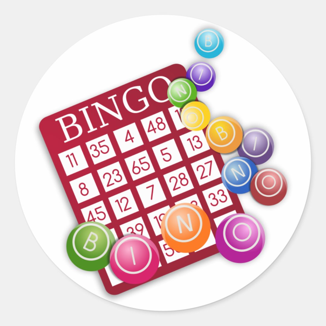 Bingo Game Classic Round Sticker | Zazzle
