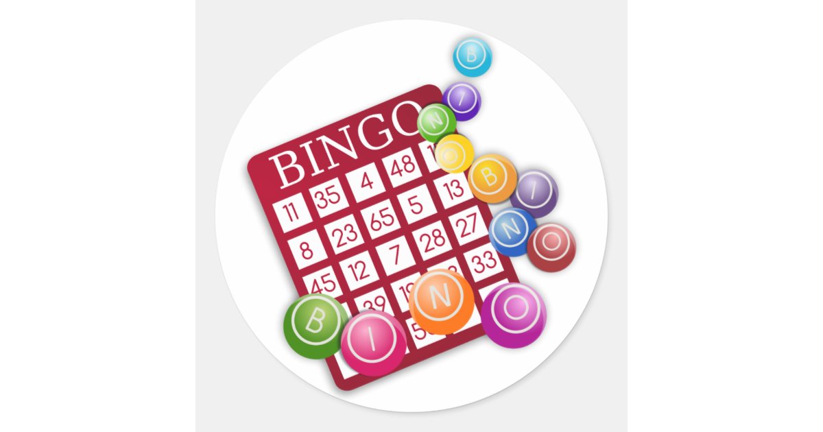 Bingo Game Classic Round Sticker | Zazzle