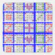 Bingo Game Patterns Large Grid Square Sticker | Zazzle