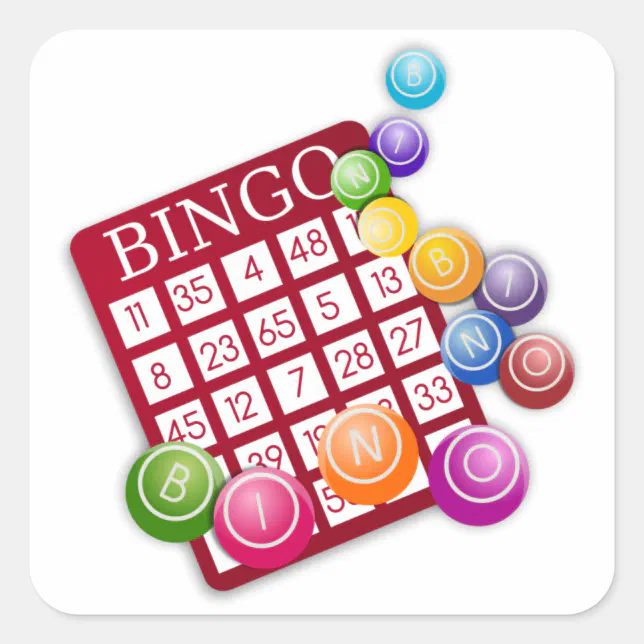 Bingo Game Square Sticker | Zazzle