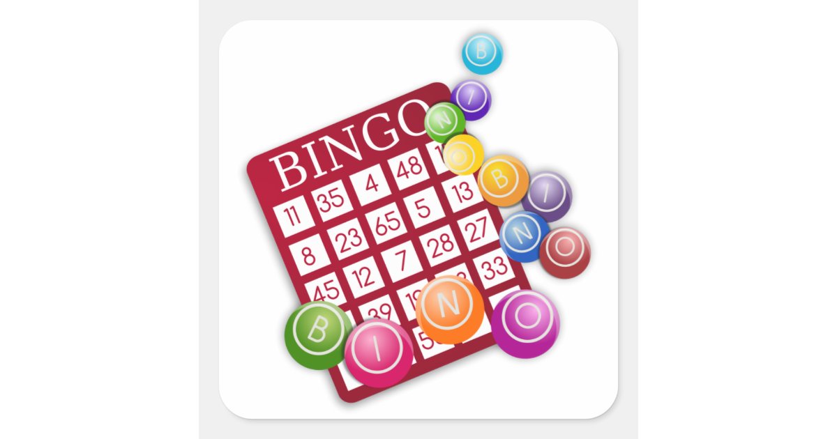 Bingo Game Square Sticker | Zazzle