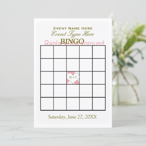Bingo Game Template | Zazzle
