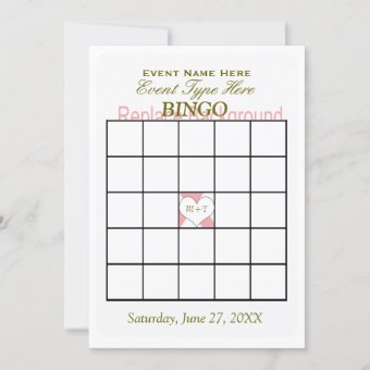 Bingo Game Template | Zazzle