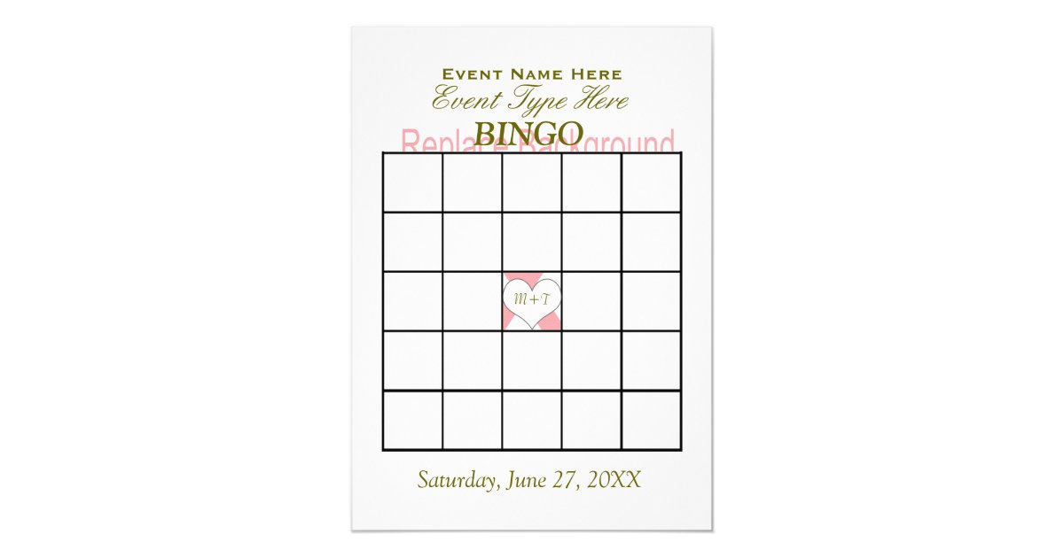 Bingo Game Template | Zazzle.com