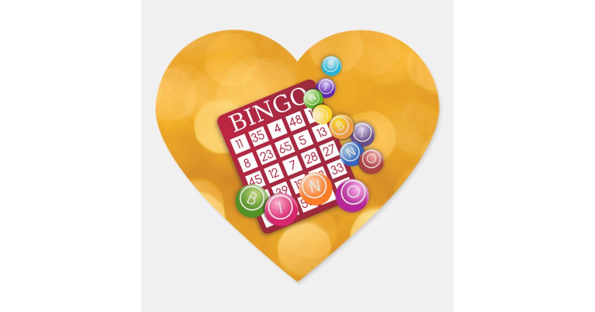 Bingo Heart Sticker | Zazzle