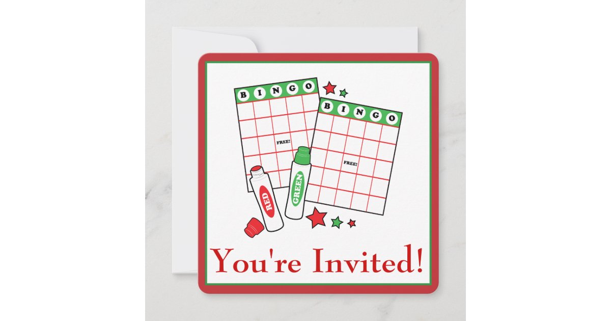 Bingo Holiday Party Invitation | Zazzle