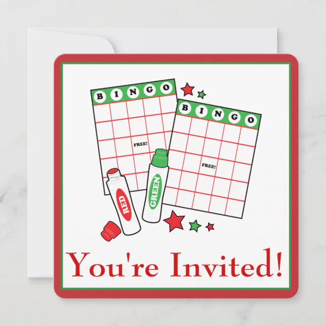 Bingo Holiday Party Invitation | Zazzle