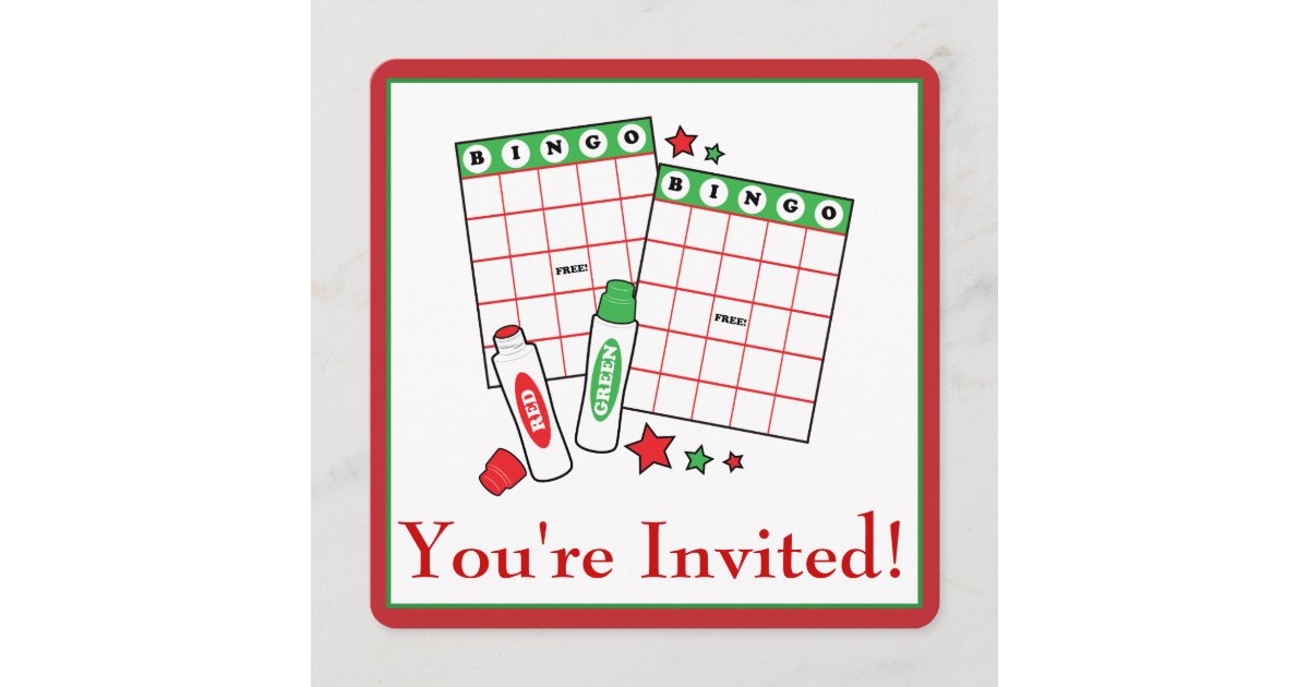 Bingo Holiday Party Invitation | Zazzle.com