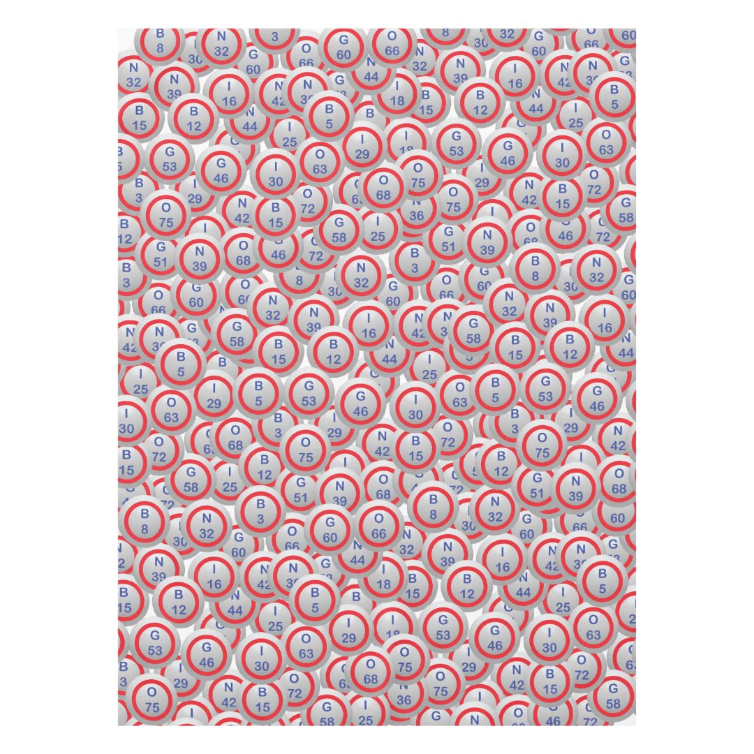 Bingo Hopper Balls in Random Tablecloth | Zazzle