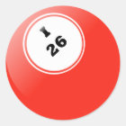I 26 BINGO BALL CLASSIC ROUND STICKER | Zazzle.com