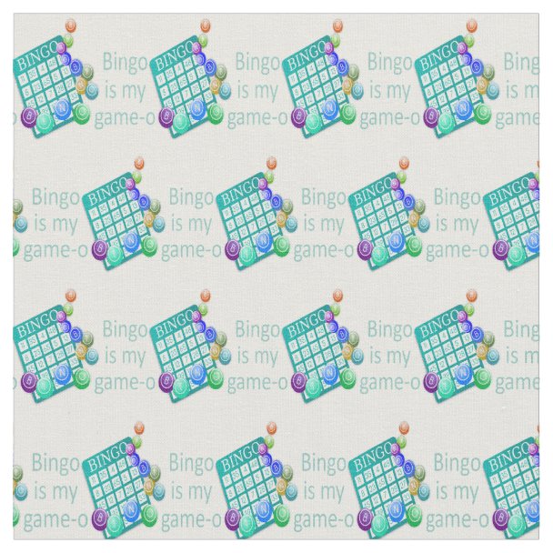Bingo Fabric | Zazzle