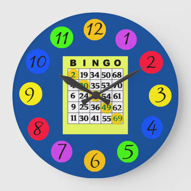 BINGO Kitchen Large Clock | Zazzle