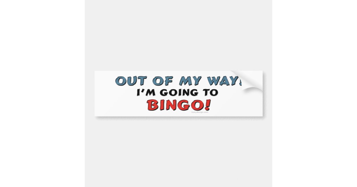 Bingo Lovers Bumper Sticker | Zazzle