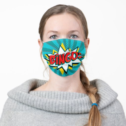 BINGO!!! Mask for those who love Bingo. Blue | Zazzle
