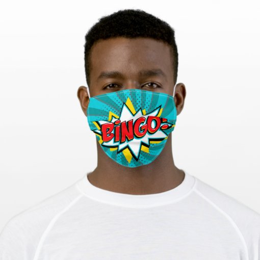 BINGO!!! Mask for those who love Bingo. Blue | Zazzle