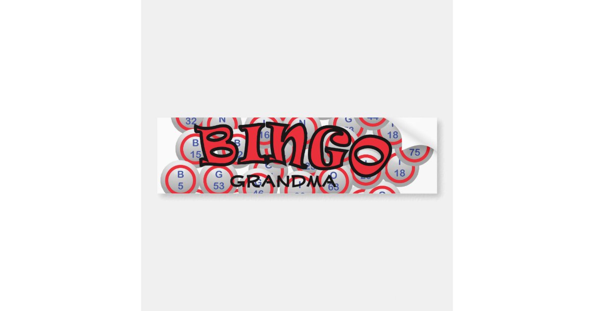 Bingo "Name" over Bingo Balls Bumper Sticker | Zazzle