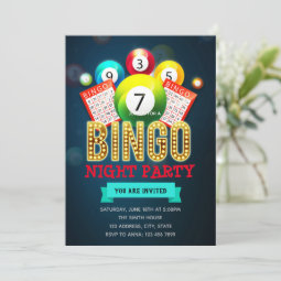 Bingo night party invitation | Zazzle