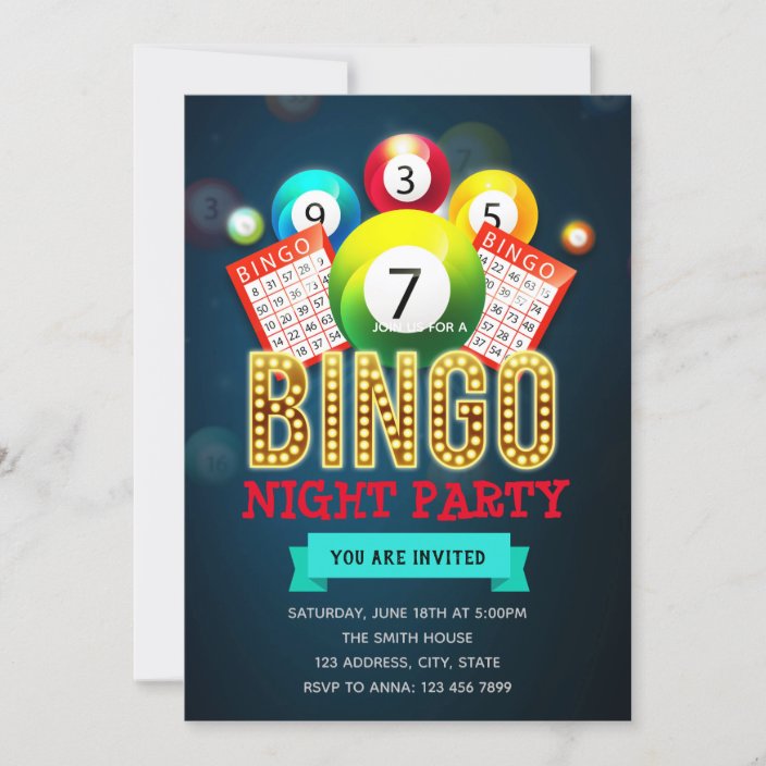 Bingo night party invitation | Zazzle.com