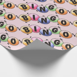 Bingo Pale Pink Wrapping Paper | Zazzle