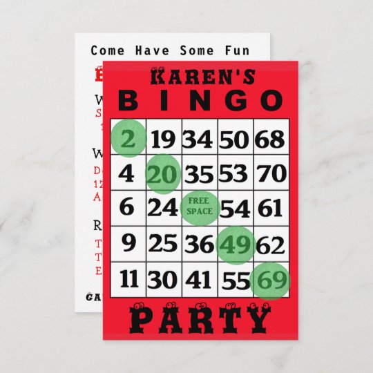 BINGO Party Invitation | Zazzle.com