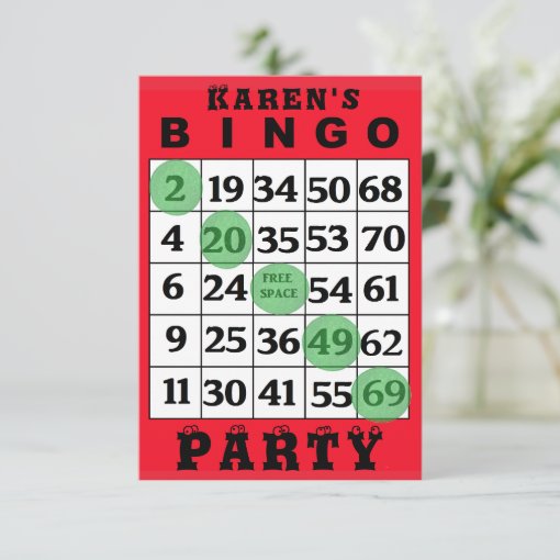 BINGO Party Invitation | Zazzle