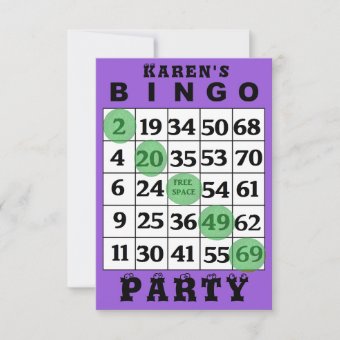 BINGO Party Invitation | Zazzle