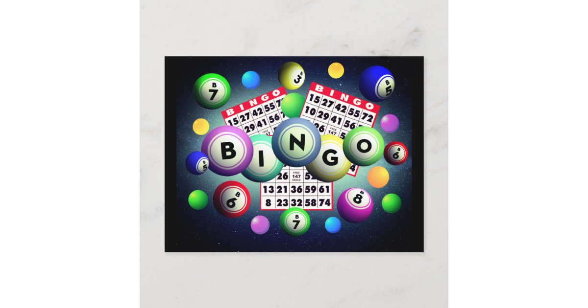 Bingo postcard | Zazzle