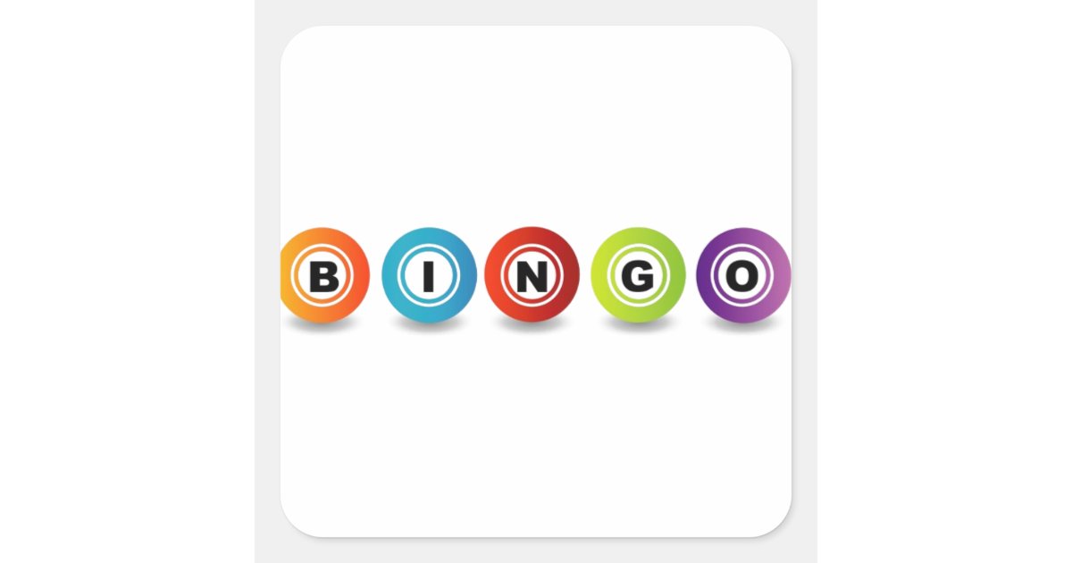 Bingo Square Sticker | Zazzle